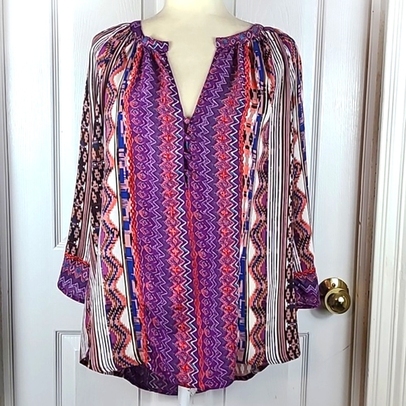 gimmicks by BKE | Tops | Gimmicks By Bke Southwestern Boho Blouse ...